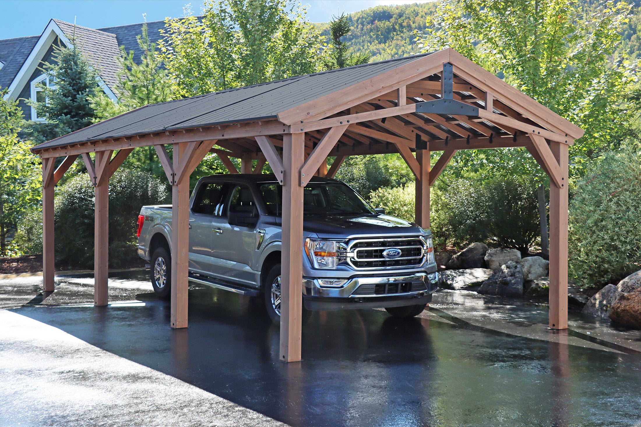 Carport 3 Car Wooden