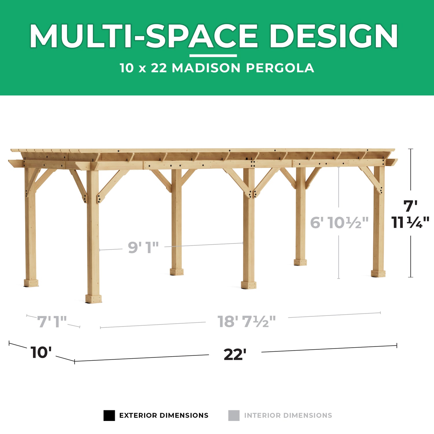 10 x 22 Meridian Pergola