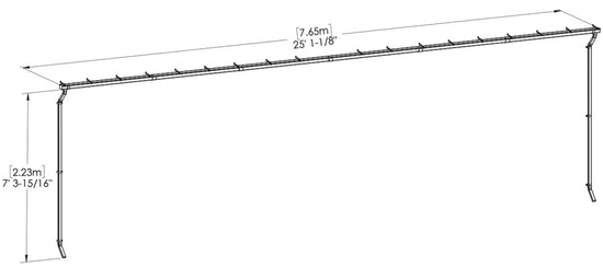 Rain Gutter Kit For The 14 x 25 Carport Pavilion