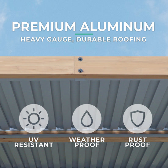 10 x 12 Meridian Wooden Louvered Pergola