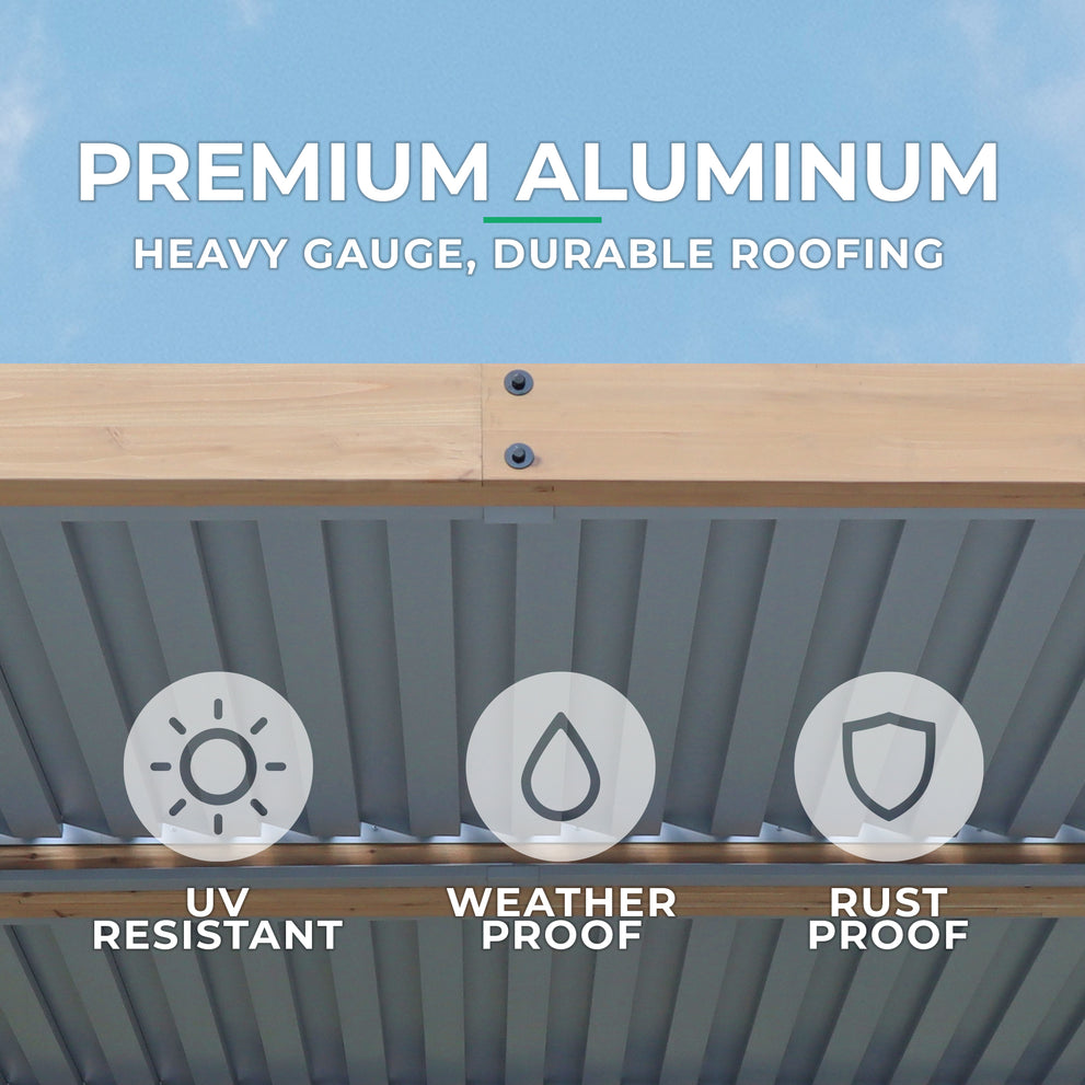 10 x 20 Meridian Wooden Louvered Pergola