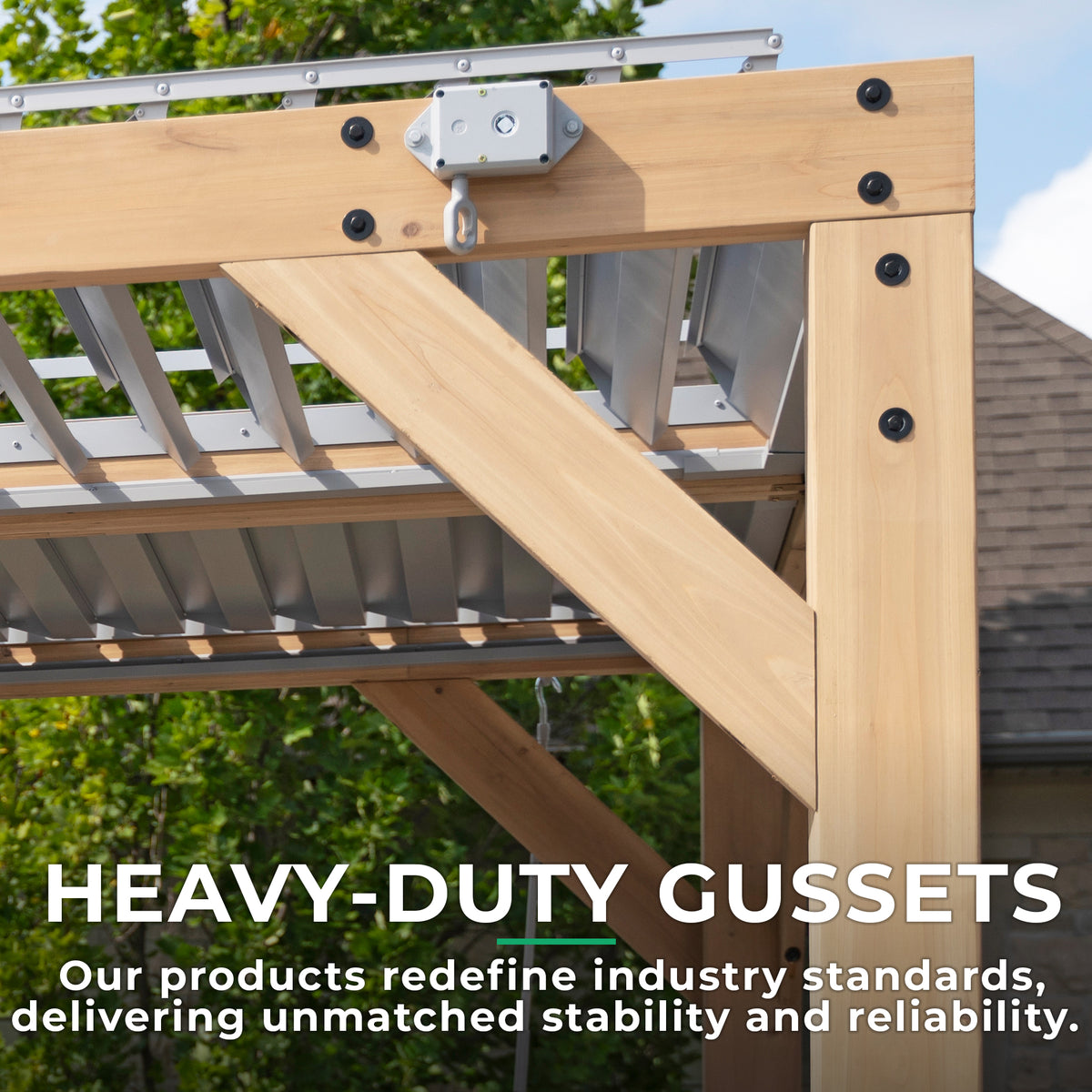 10 x 20 Meridian Wooden Louvered Pergola