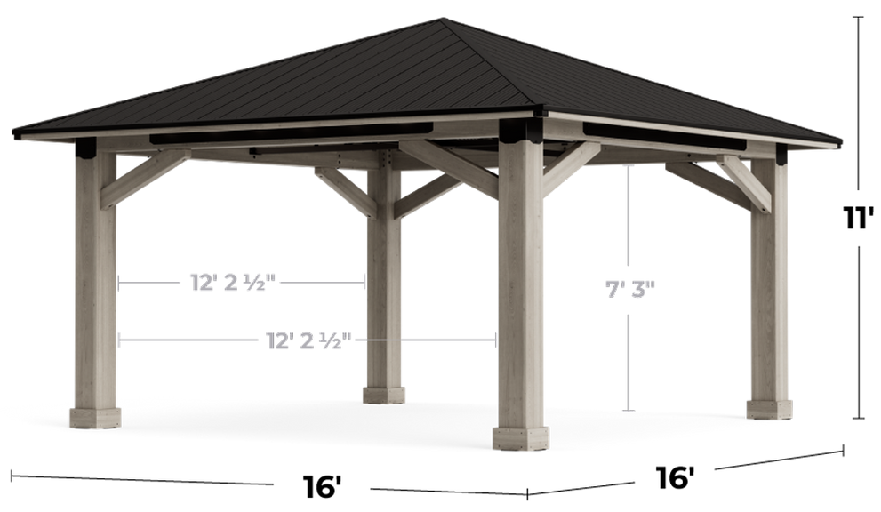 16 x 16 Timber Frame Gazebo | 16 x 16 Gazebo | Yardistry