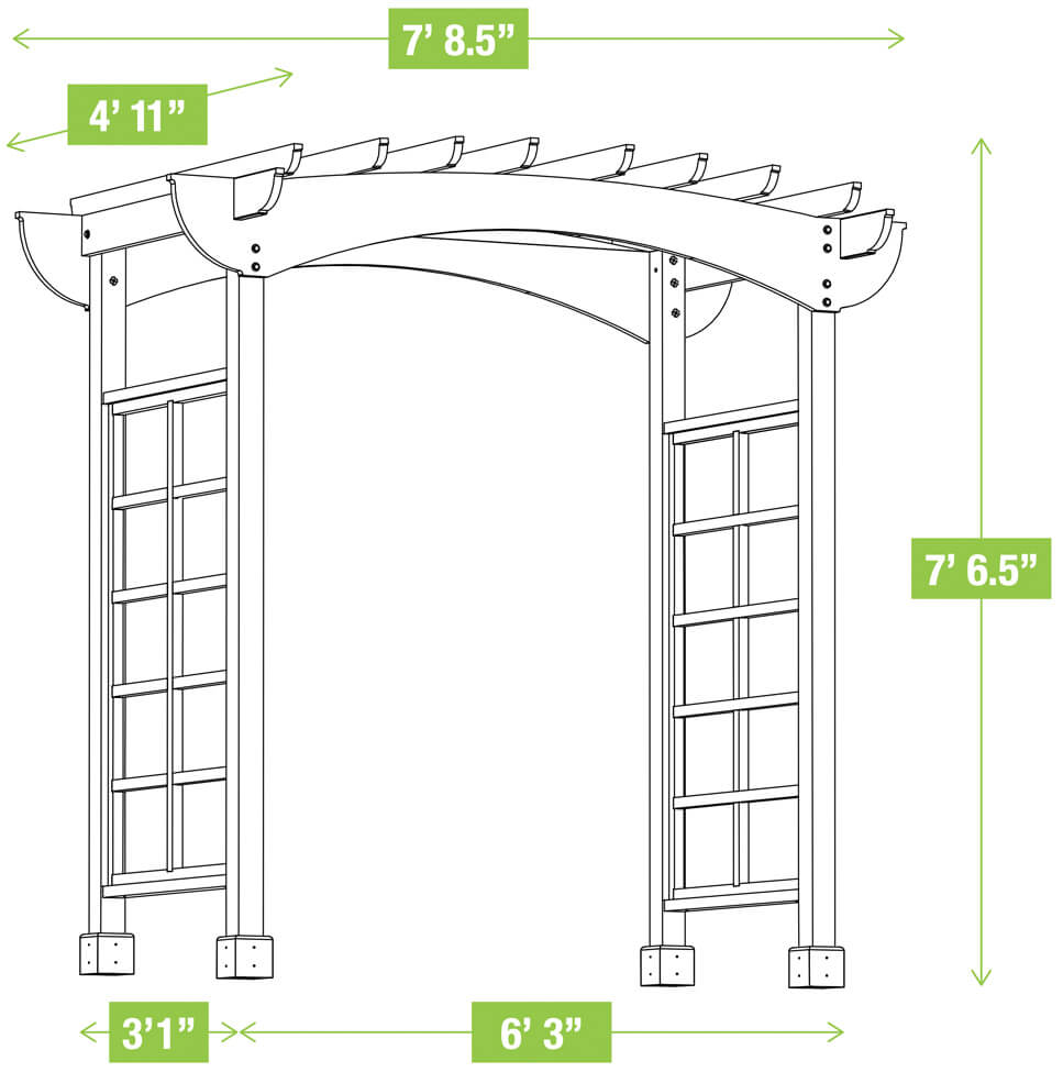 Large Backyard Arbor | Wood Arbor | Yardistry