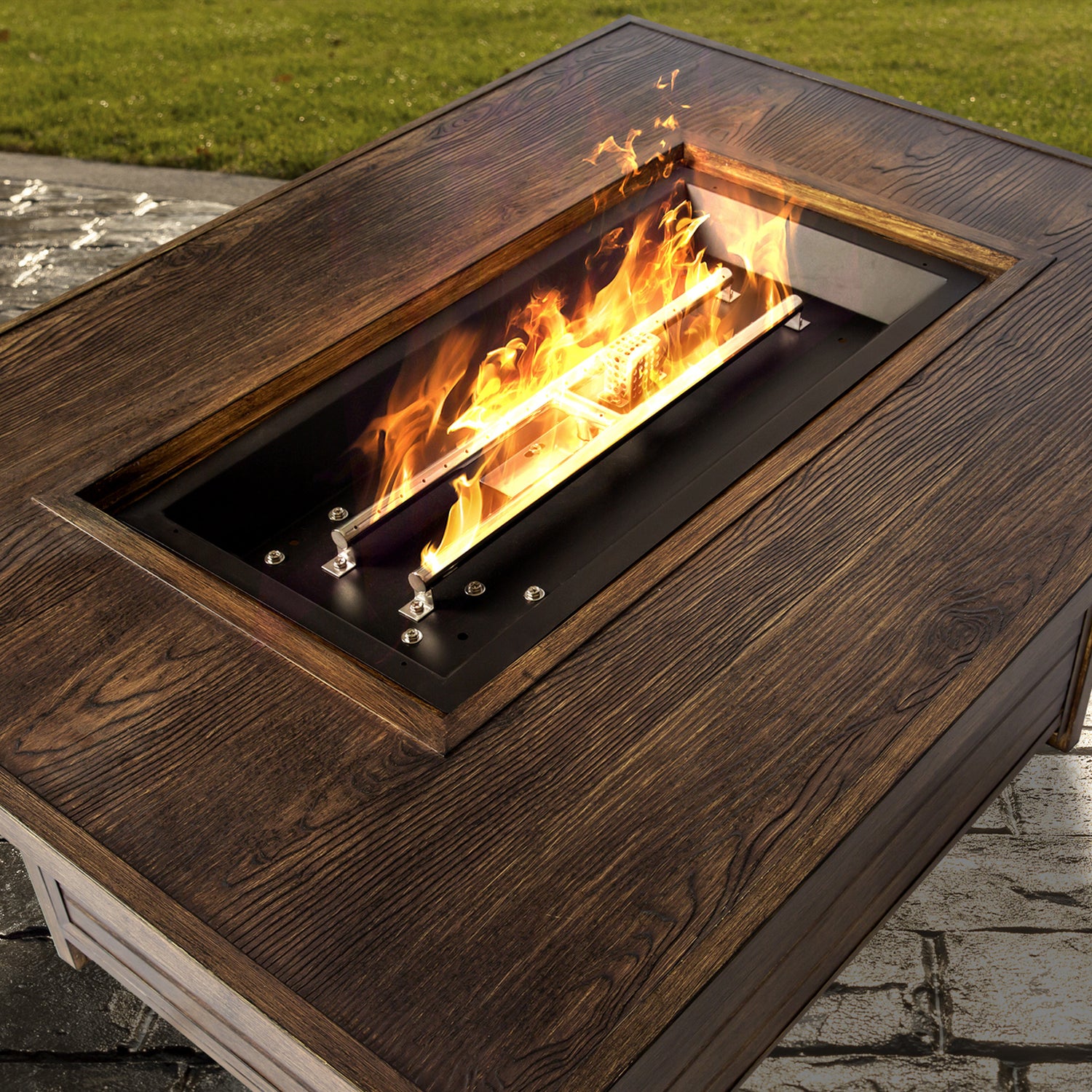 Outdoor Patio Rectangular Fire Table