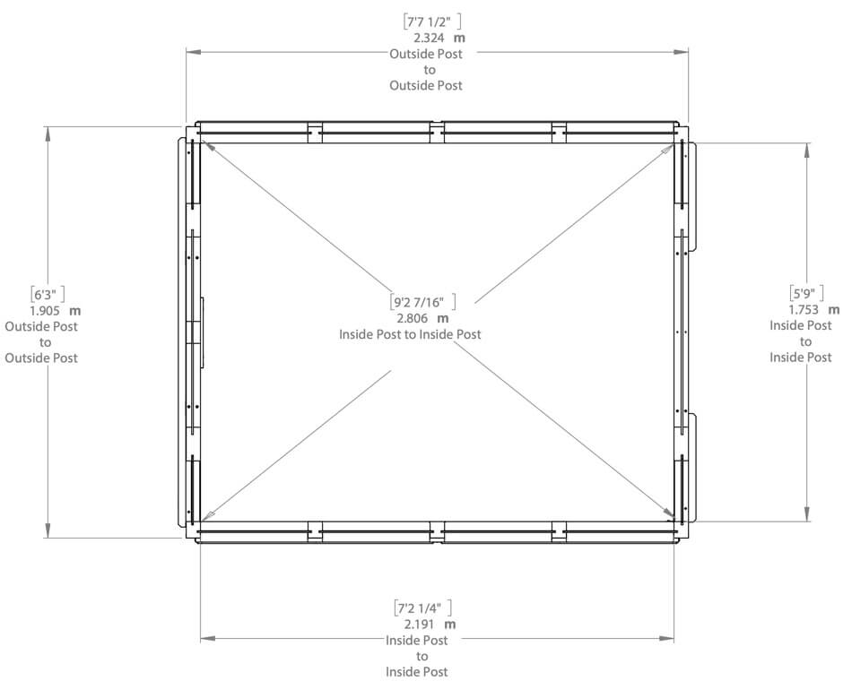 6.7x7.8 Cedar Garden Greenhouse | Yardistry