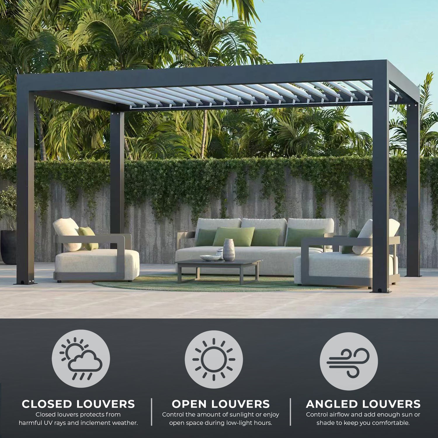 12 x 14 Aluminum Louver Room (Assembly Included)