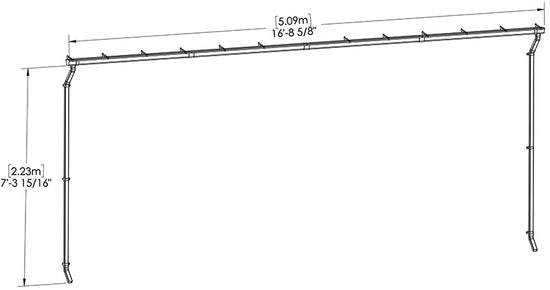 Rain Gutter Kit For The 14 x 17 Carport Pavilion