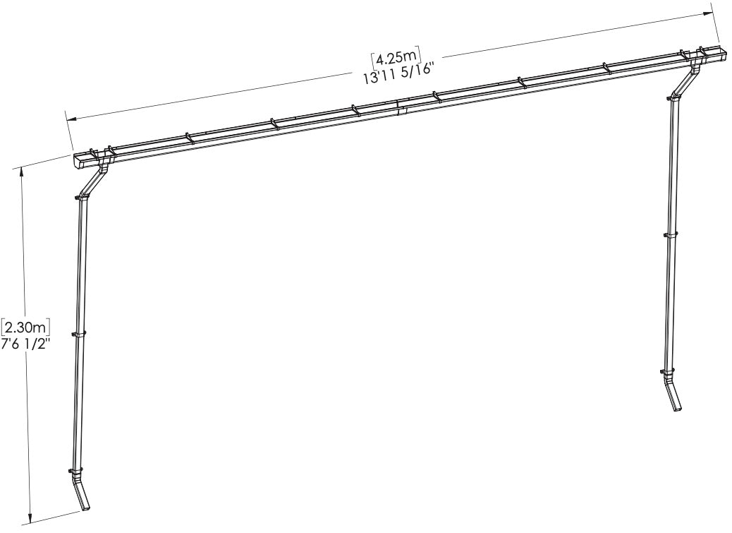 Rain Gutter Kit for the 16 x 14 Timber Frame Pavilion